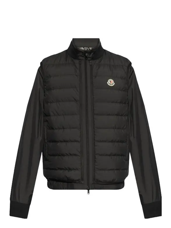 Moncler Logo Patch Down Jacket - Black