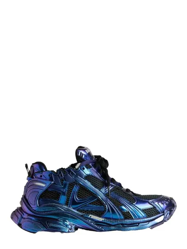 Balenciaga Runner Iridescent Lace-up Sneakers - Blue