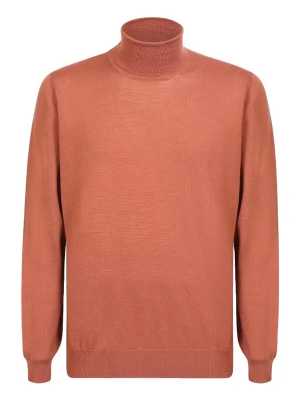 LARDINI Turtleneck Knitted Jumper - Red