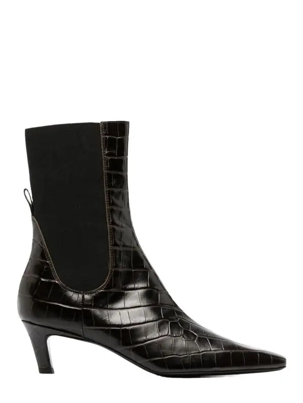 TOTEME Pull-up Ankle Boots - Black