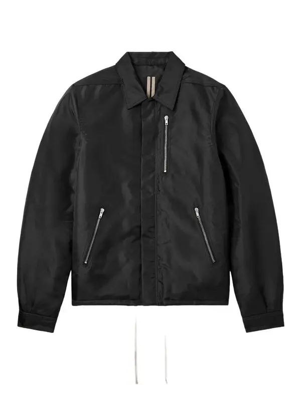 Rick Owens Concealed Zip Jacket With Drawstring Hem - Black