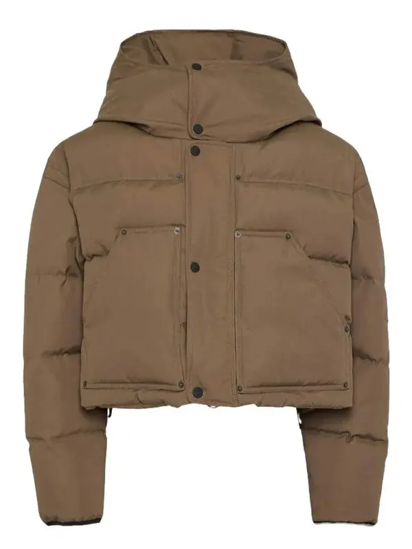 Dsquared2 Icon Utility Hooded Puffer Jacket - Brown