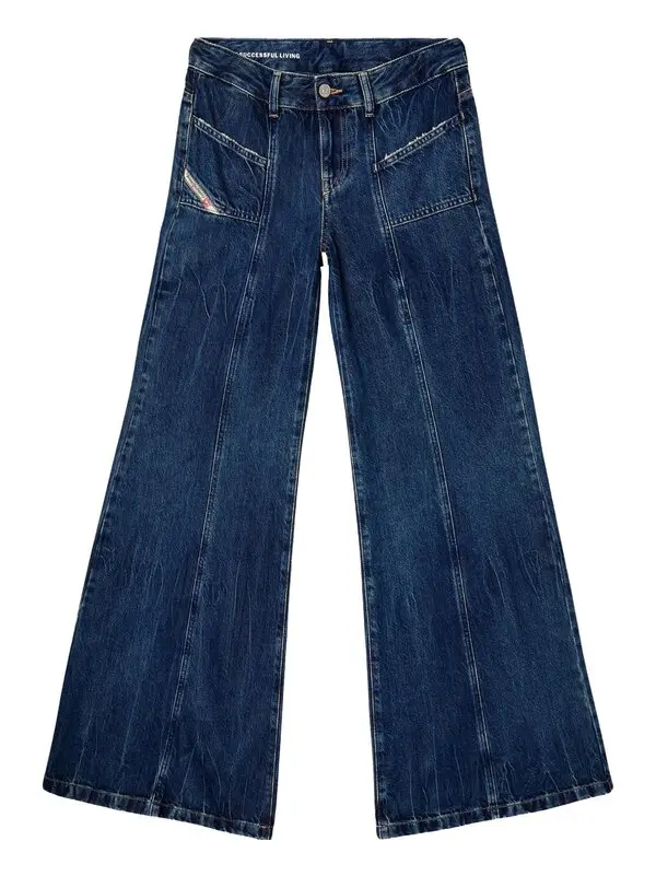 DIESEL® D-aki Flared Jeans - Medium Blue