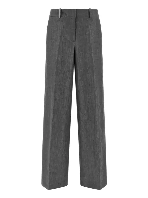 Peserico Punto Luce Wide-leg Trousers - Grey