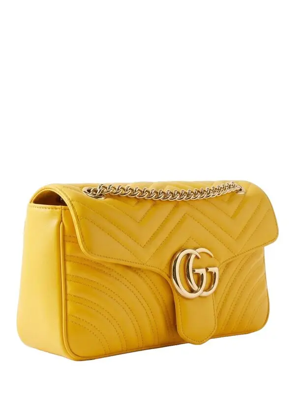 Gucci Gg Marmont Medium Shoulder Bag - Yellow