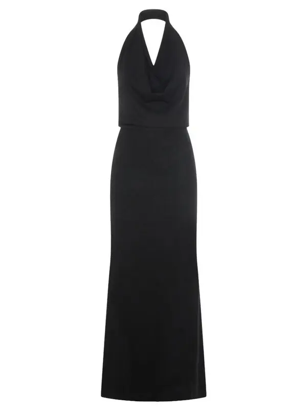 AYA MUSE Halterneck Maxi Dress - Black