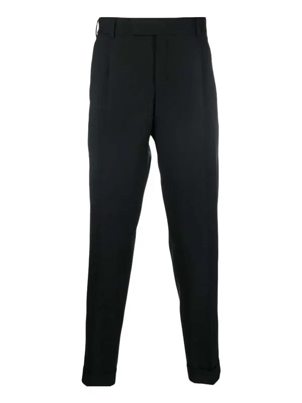 PT TORINO Virgin Wool Tailored Pants - Black