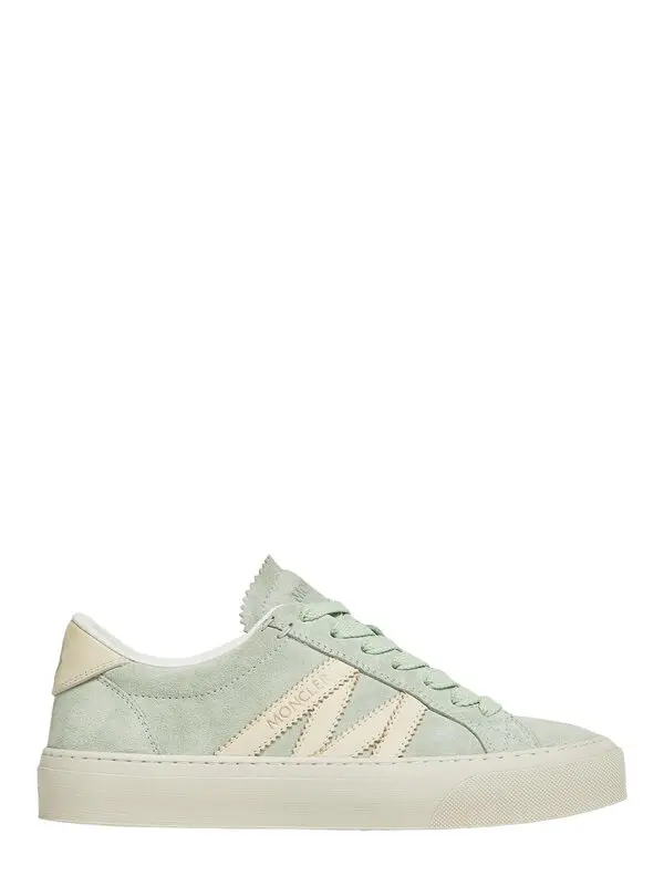 Moncler Monaco2 Suede Trainers - Turquoise
