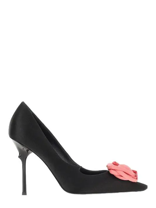 ROGER VIVIER Floral-appliqué Pointed Toe Stiletto Pumps - Black, Pink