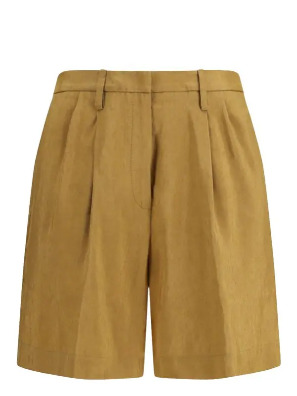 FORTE_FORTE Belted Tailored Shorts - Brown