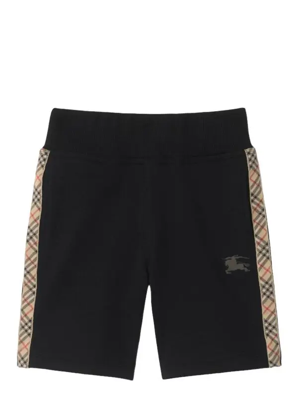 Burberry Checked-side Bermuda Shorts - Black