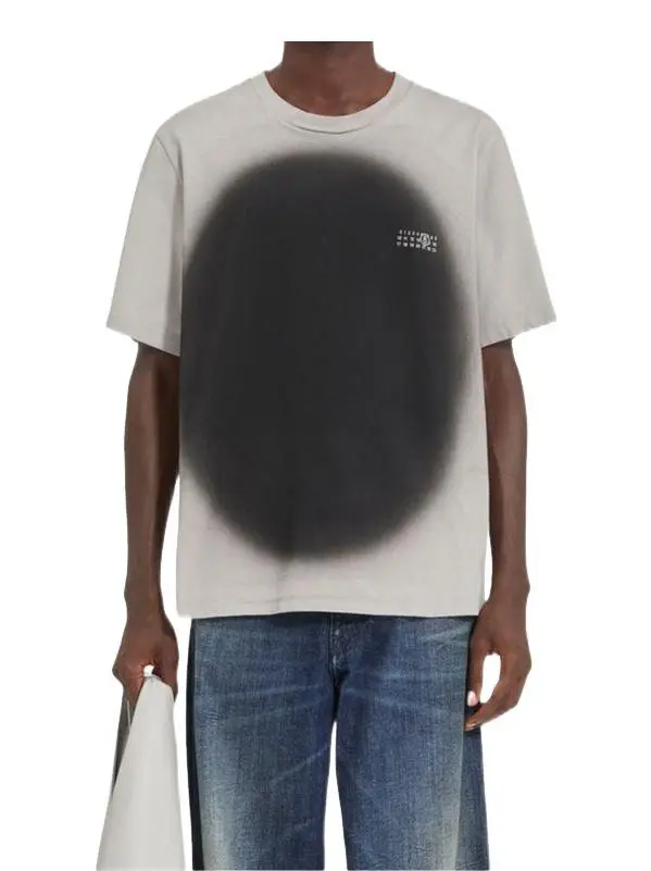MAISON MARGIELA Crew-neck Graphic T-shirt - Light Grey