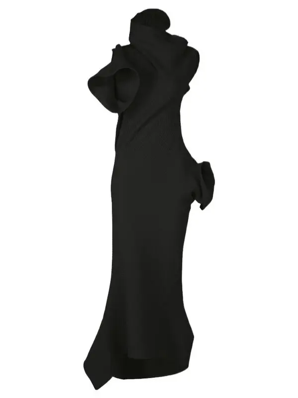 Issey Miyake Life Form Volume Midi Dress - Black