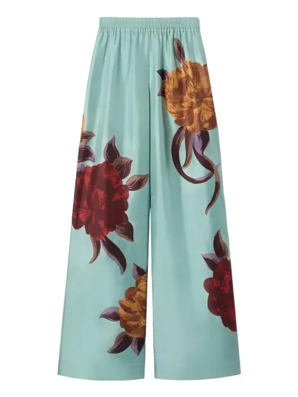 La DoubleJ Peony Place Palazzo Pants - Brown