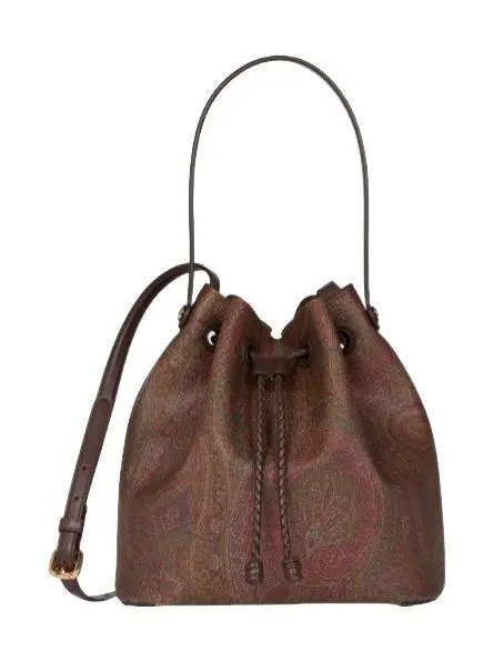 Etro Small Paisley Bucket Bag - Brown