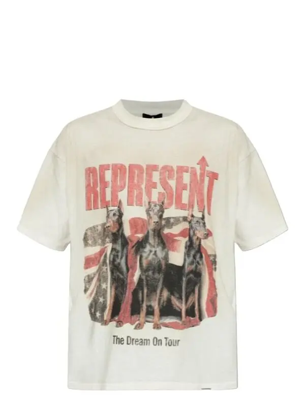 REPRESENT Dream On Tour Graphic T-shirt - Nude