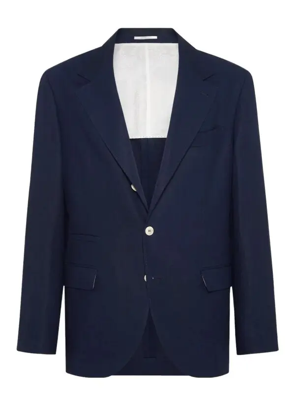Brunello Cucinelli Single-breasted Blazer - Navy