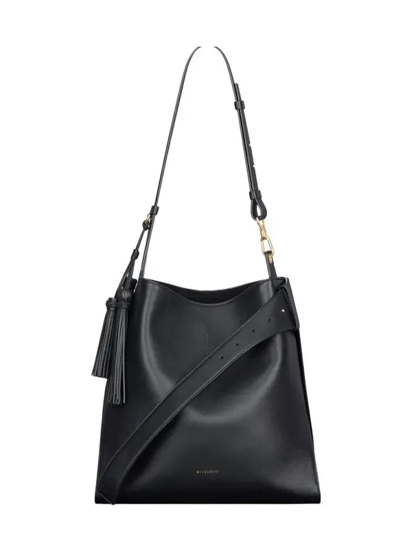 Givenchy Medium Belted Hobo Bag In Leather - Black