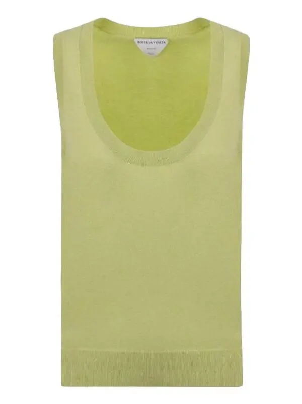 Bottega Veneta Scoop Neck Knitted Top - Green