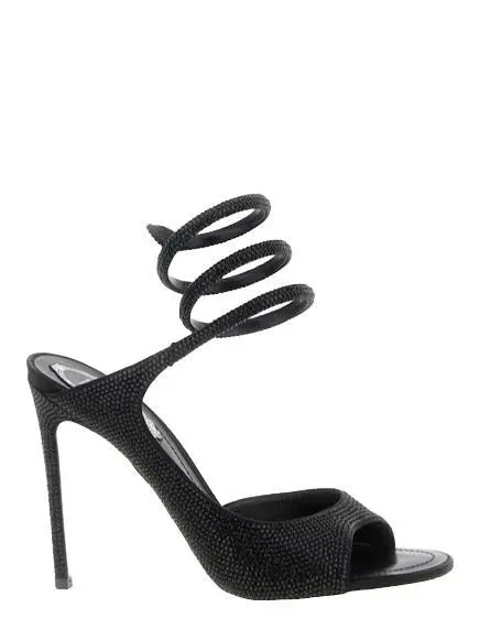 Rene Caovilla Embellished Stiletto Heeled Sandals - Black