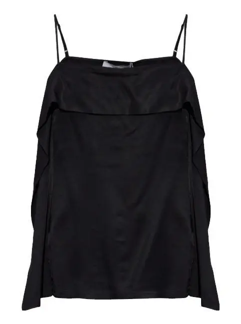 IRO PARIS Sleeveless Top With Ruffles And Layered Design - Black
