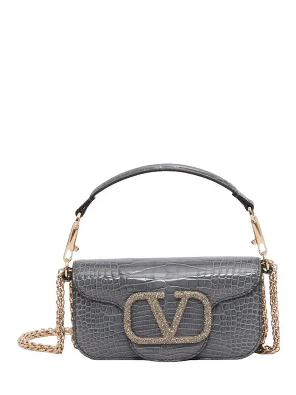 Valentino Garavani Logo Shoulder Bag - Gray