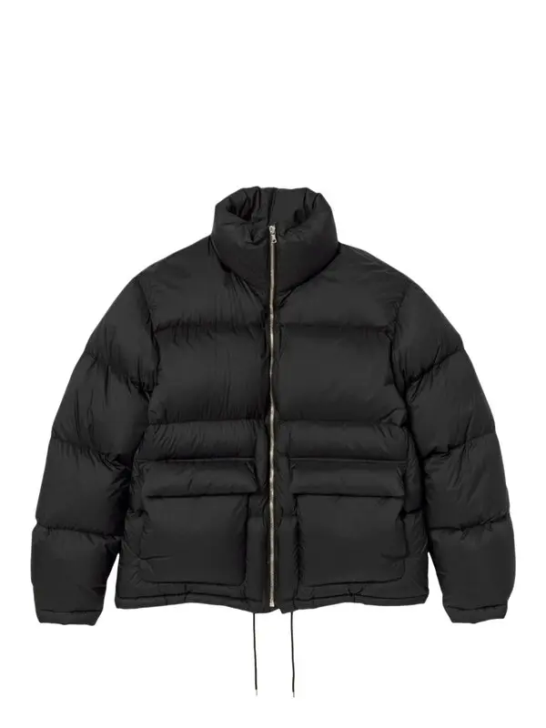 Auralee High Neck Zip Up Puffer Jacket - Black