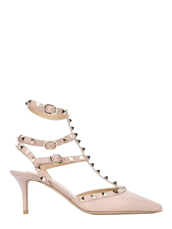 Valentino Garavani Rockstud Ankle Strap Pumps - Nude