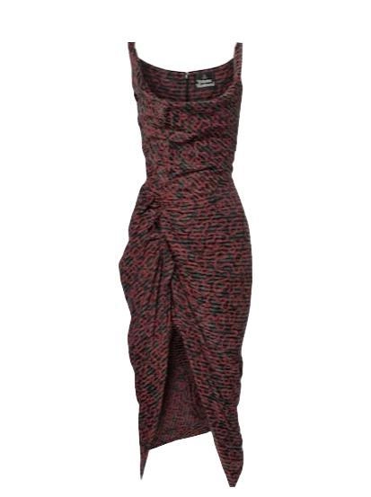 VIVIENNE WESTWOOD Panther Printed Midi Dress - Multicolor