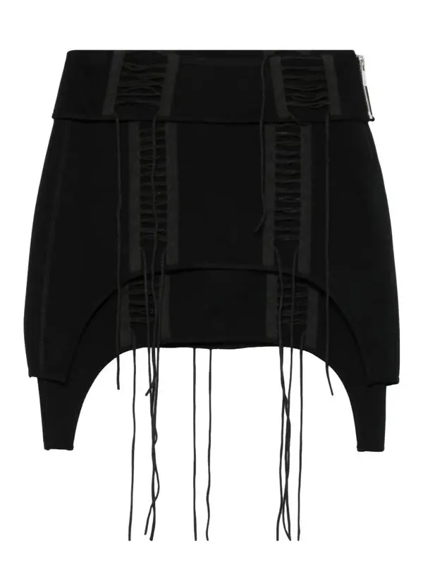 Helmut Lang Asymmetric Aviator Skirt - Black