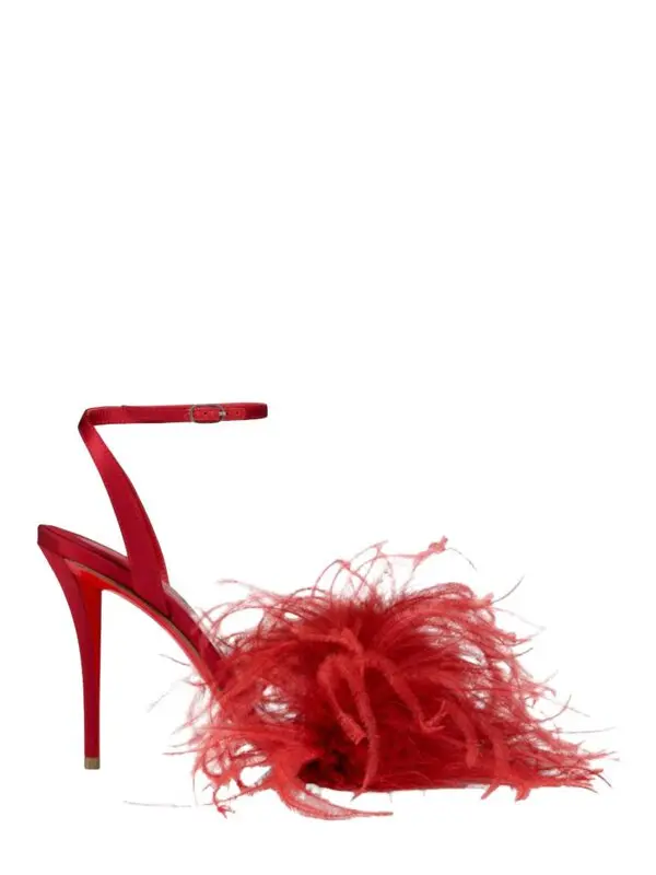 CHRISTIAN LOUBOUTIN Miss Z Poupi Strappy Stiletto Sandals - Red