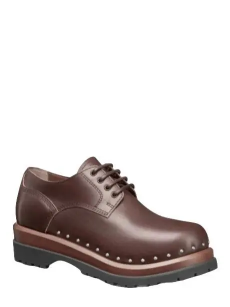 Dior Cape Town Derby Shoes With Stud Detailing - Dark Brown