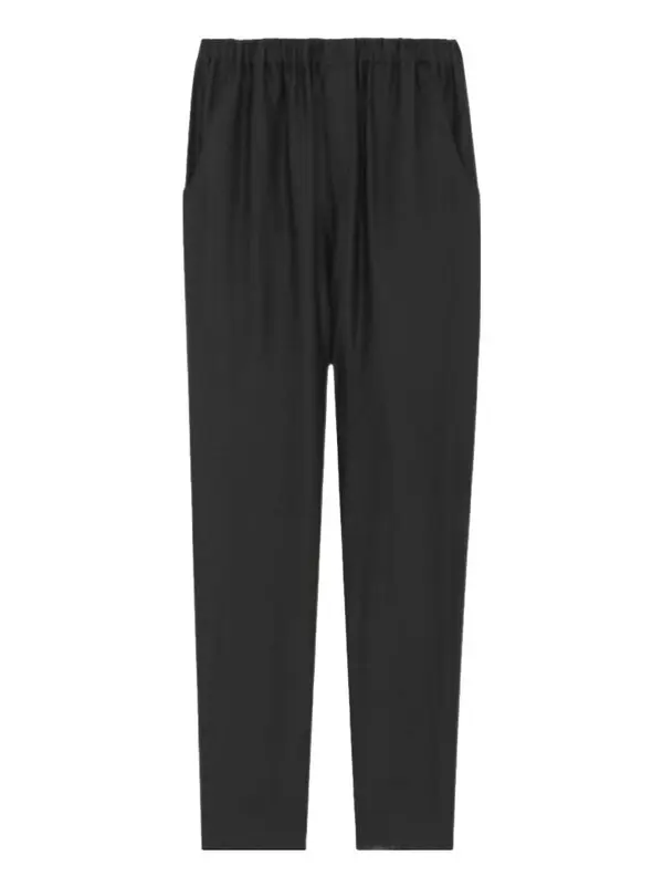 Saint Laurent High Waist Straight Leg Pants - Black