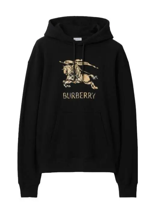 Burberry Ekd Ombré Hoodie With Printed Logo - Black