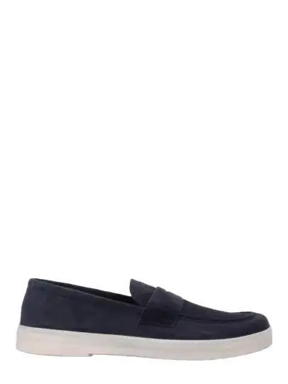Prada Logo Detailed Loafers - Blue