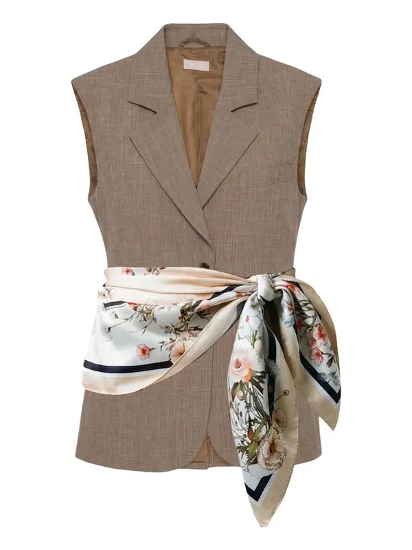 Liu Jo Single-breasted Vest - Brown