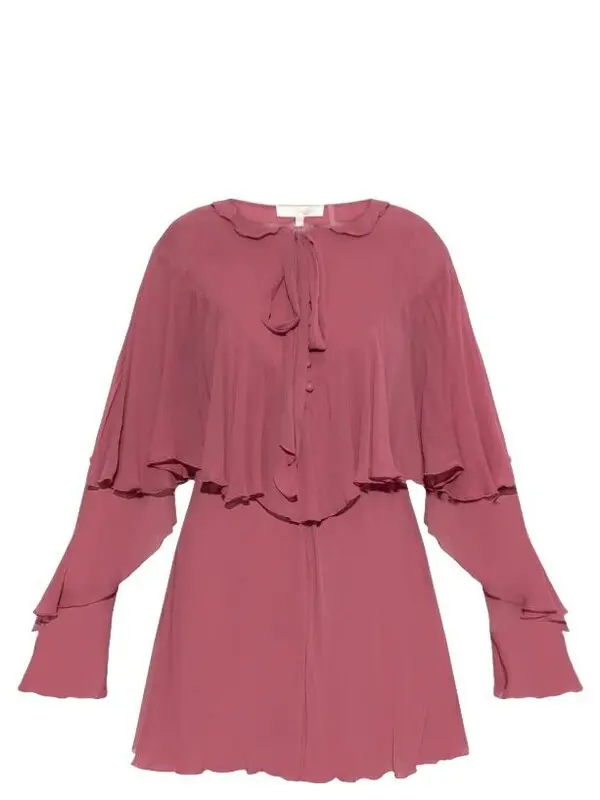 LoveShackFancy Liraine Tiered Mini Dress - Pink