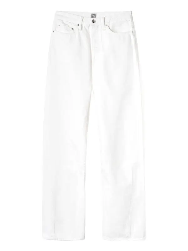TOTEME High-waisted Straight Leg Jeans - White