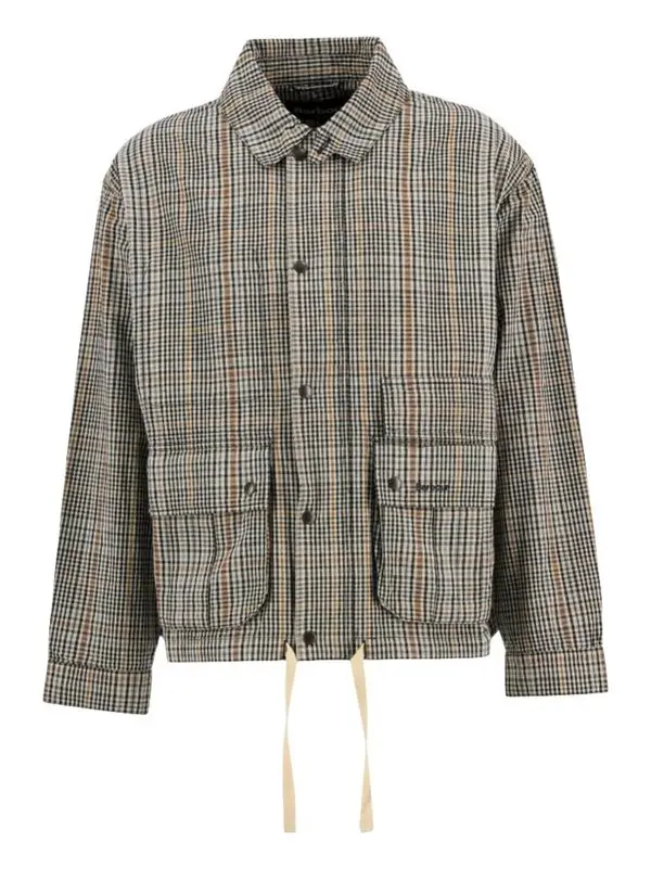 Barbour Plaid Pattern Drawstring-hem Coat - Neutral Check
