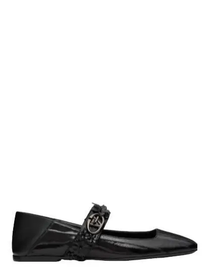 Valentino Garavani Ballerinas With Floral Appliqu - Black