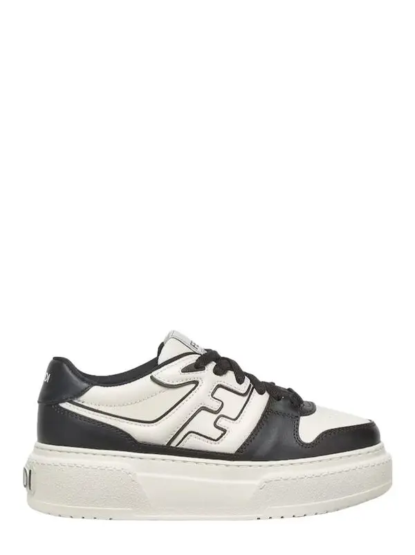 Fendi Low-top Sneakers With Ff Decal - Black