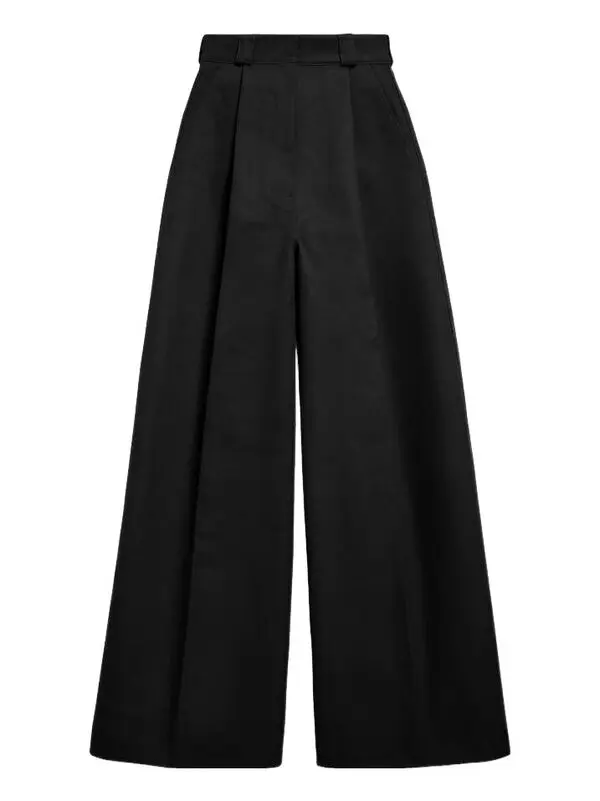 Balenciaga High-waisted Wide Leg Trousers - Black
