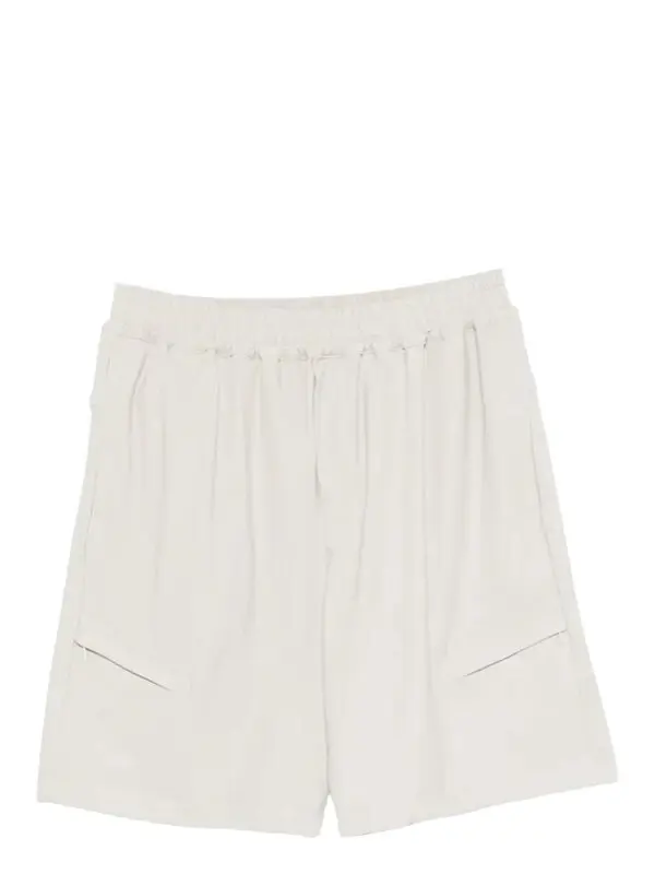 Eleventy Elastic Waist Cargo Shorts - White