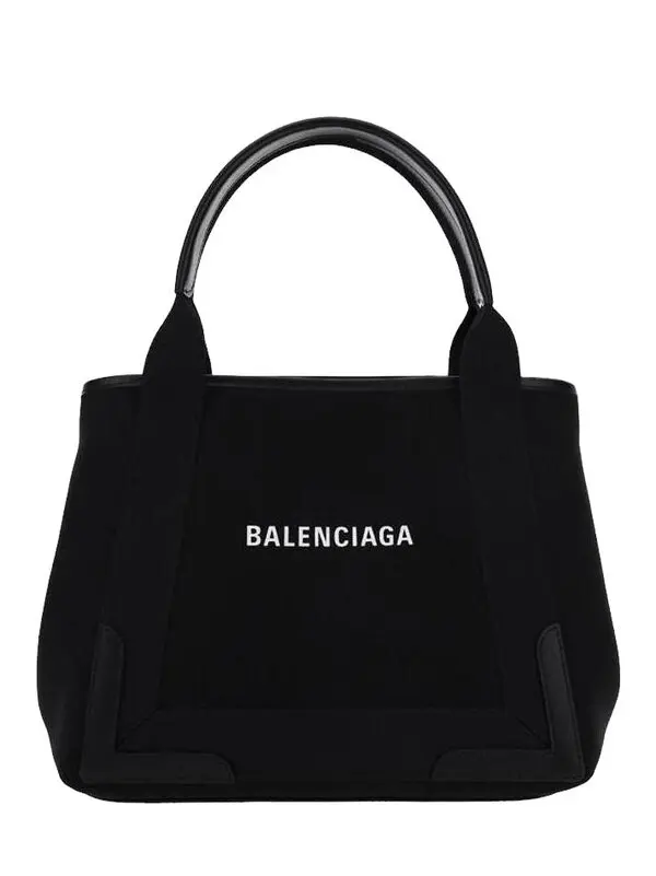 Balenciaga Navy Cabas Tote Bag - Black/navy