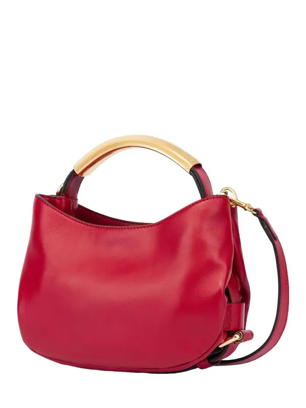Moschino Detailed Top Handle Bag - Red
