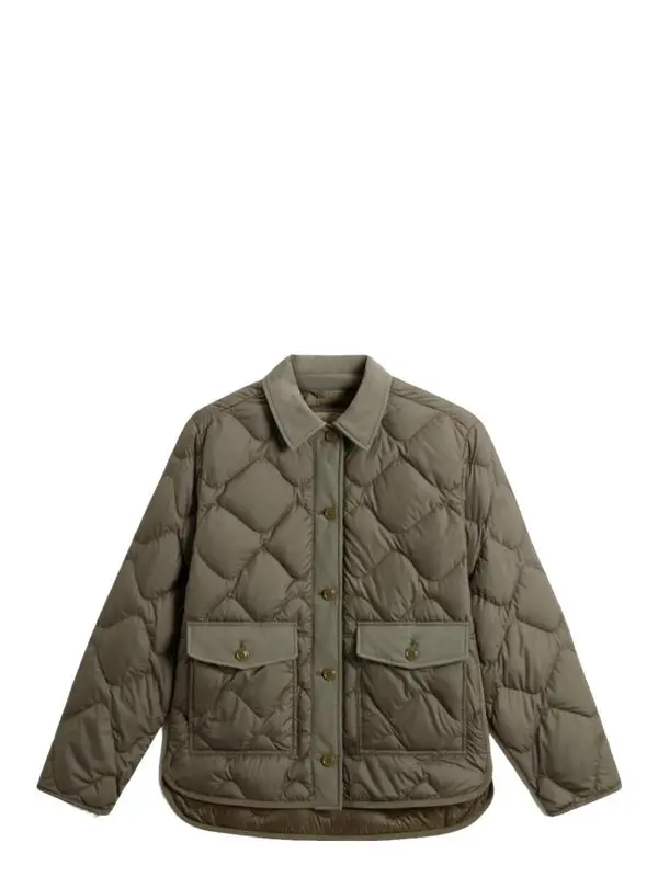 Woolrich Heritage Stand Collar Quilted Jacket - Dark Green