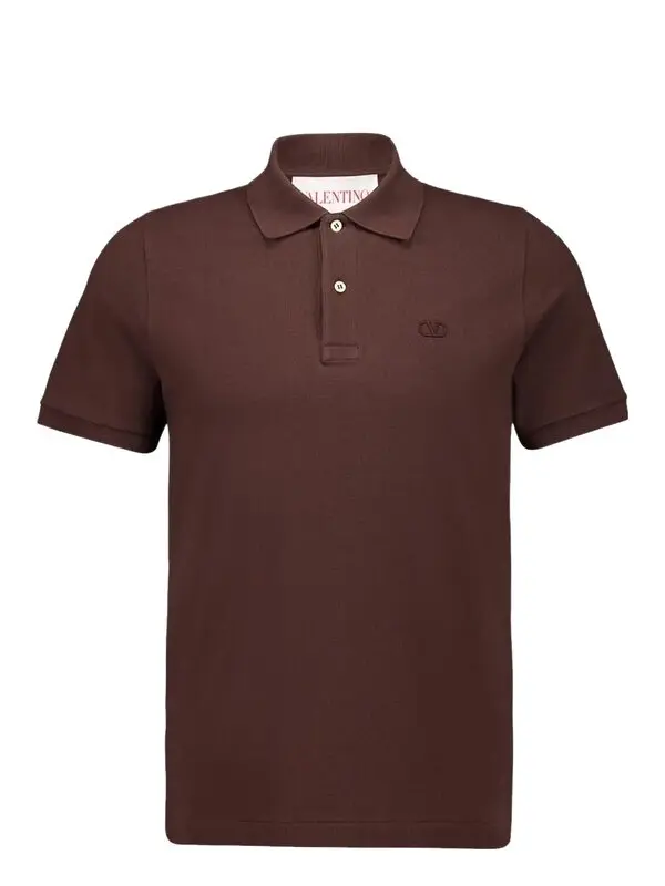 Valentino Garavani Logo Embroidered Short-sleeved Polo Shirt - Red