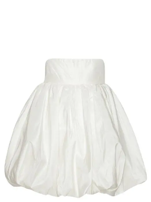 ROTATE BY BIRGER CHRISTENSEN Satin Mini Bubble Dress - White