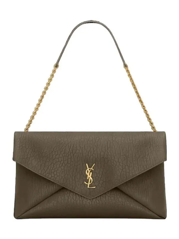 Saint Laurent Cassandre Xxl Envelope Pouch - Light Musk
