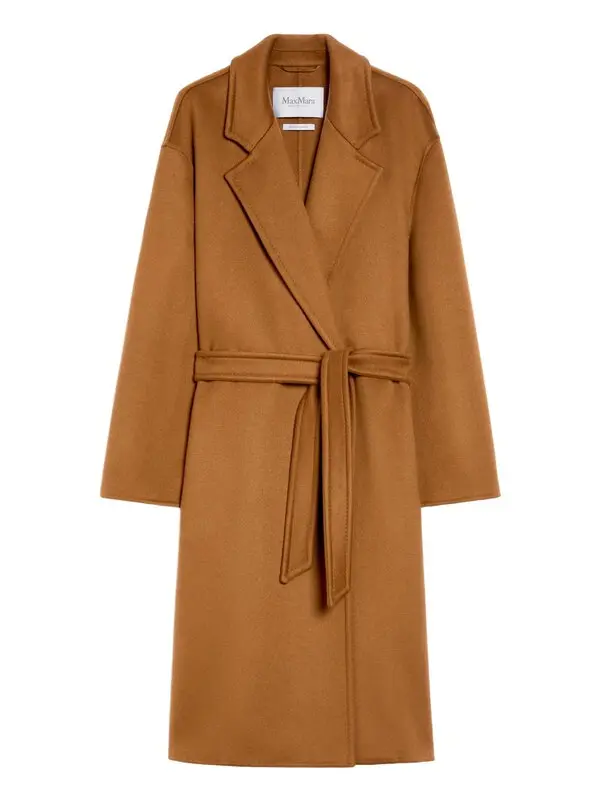 Max Mara Melinda Belted Long-sleeved Coat - Brown
